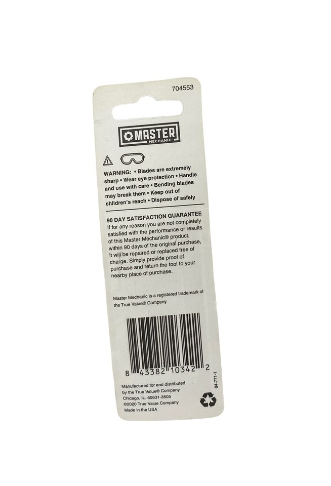 Master Mechanic 5-Pack Utility Knife Blades - Precision Cutting, Heavy ...