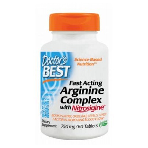 Fast Acting Arginine Complex with Nitrosigine 750 mg 60 Tabs By Doctors ...