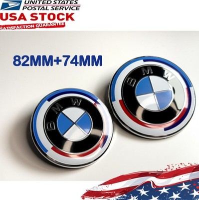 2PCS Fits BMW 50th Anniversary Front Hood & Rear Trunk Badge Emblem ...