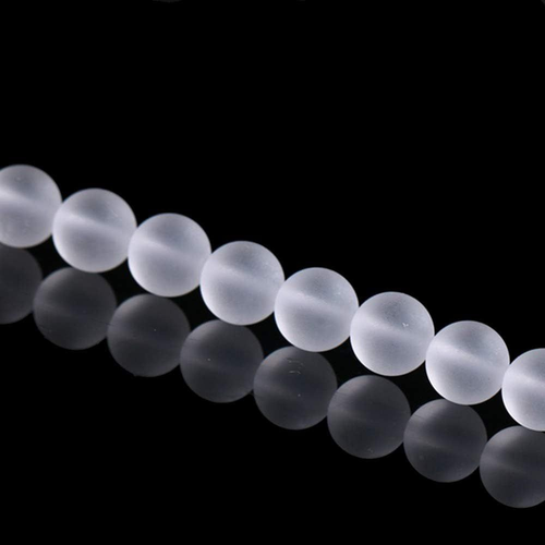 6mm Matte Clear Quartz Crystals Beads 63pcs/Strand Natural 6mm ...