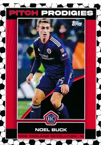 #105 NOEL BUCK 2023 Topps MLS SOCCER TILE PRODIGIES RC NEW ENGLAND ...