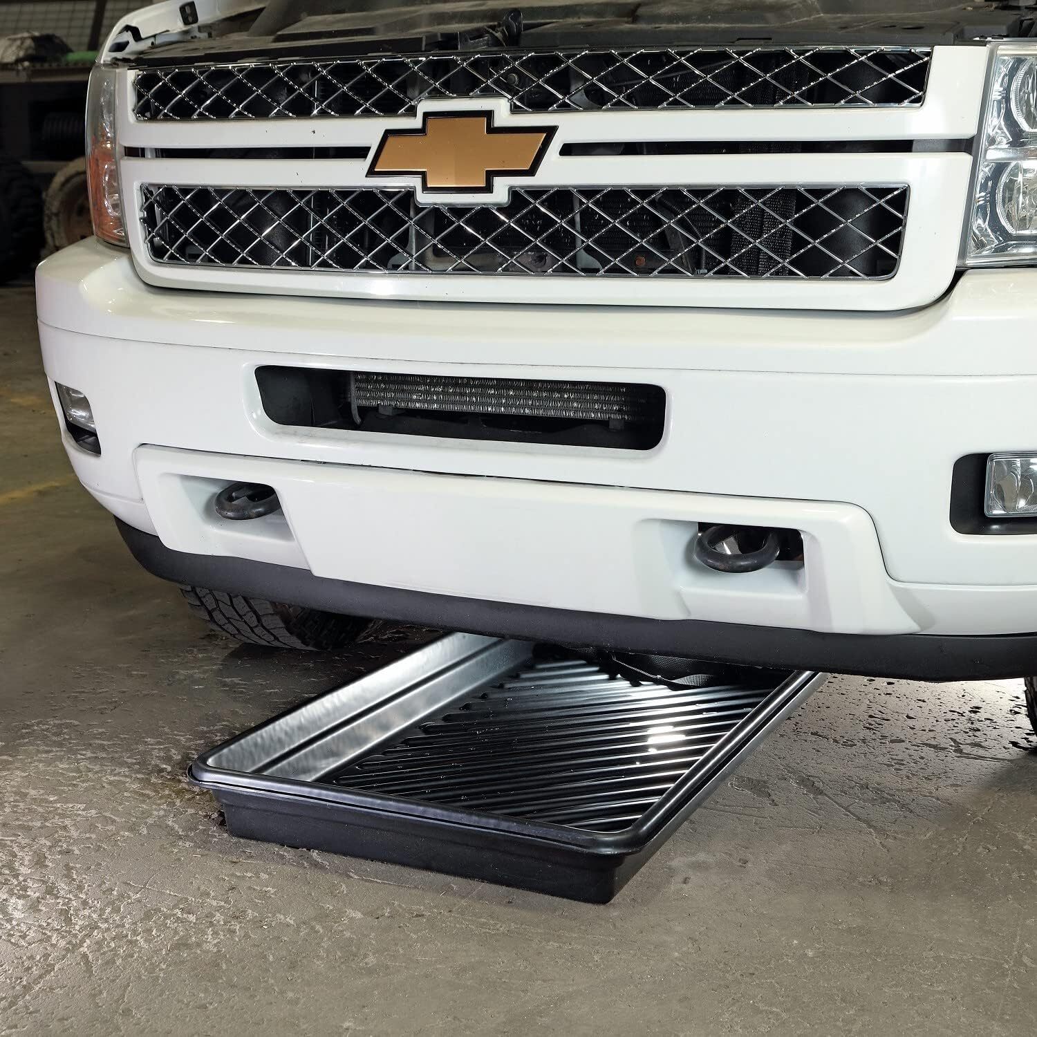 Large Oil Drain Pan Garage Shop Coolant Fluid Drip Leak Ribbed ...