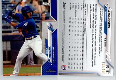 Jeter Downs 2020 Topps Pro Debut Blue #PD-167 /150 Drillers | eBay