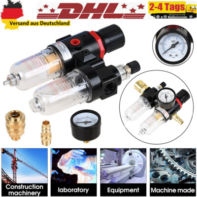 1/4" Druckluft Wartungseinheit-Druckminderer Wasserabscheider Filter ...