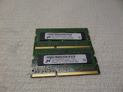 Micron RAM 4GB [2x2GB] 1Rx8 PC3-8500S-7-10-B1 MACBOOK Pro A1278 | eBay