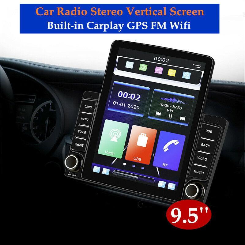 Vertical Screen Player 9.5 Inch Car FM Radio Stereo Carplay GPS Navi FM ...