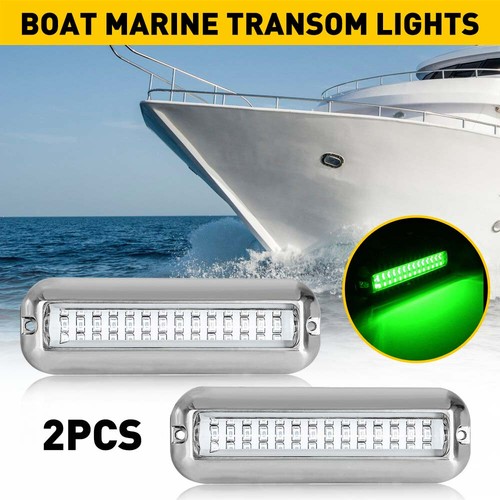 2x 42LED Boat Light Underwater Marine Transom Lights 316 Stainless ...