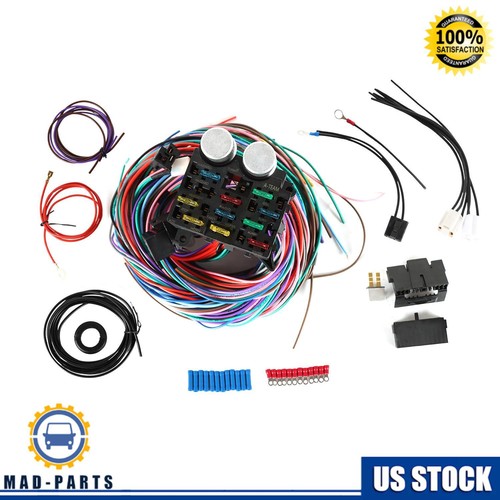 Universal 12 Circuit Wiring Harness 10 Fuses for Chevrolet Pickup Truck ...