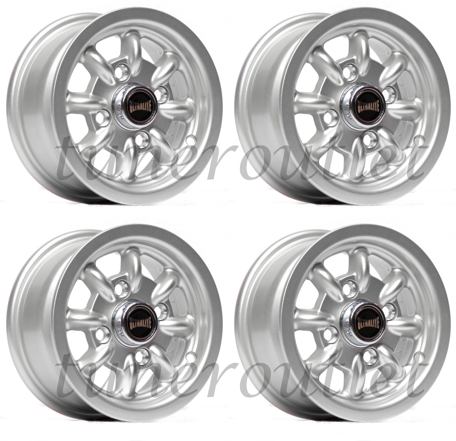 ULTRALITE CLASSIC MINI 10" x 4.5 ET34 SILVER RALLY HEAVY DUTY ALLOY ...
