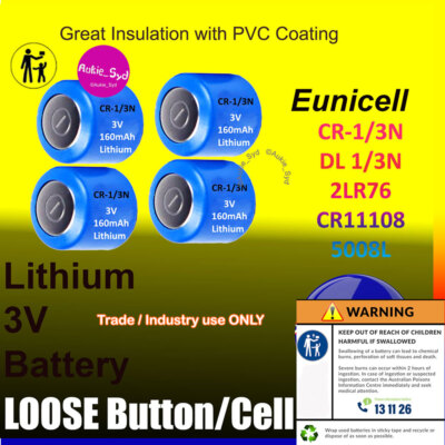 4 X LOOSE CR 1/3N CR13N 3V 160mah Lithium Battery 13N KL1/3 1/3N ...