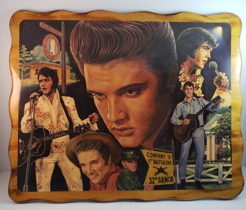 🎸 Vintage Elvis Presley Wood Collage by Gary Giuffre - Unique Tribute ...