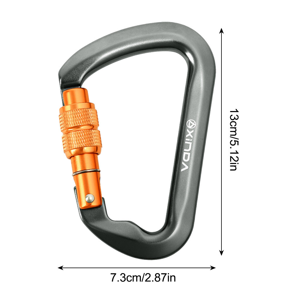 30kN Climbing Carabiner for Rock Climbing Camping Gym Rescue (Grey ...
