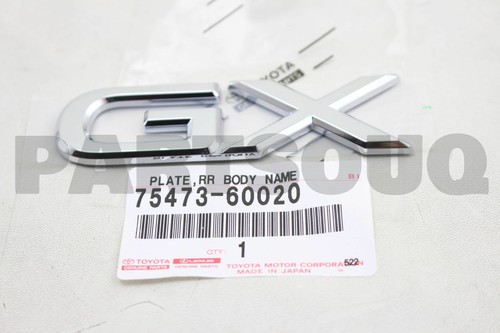 7547360020 Genuine Toyota PLATE, BACK DOOR NAME, NO.2 75473-60020 | eBay
