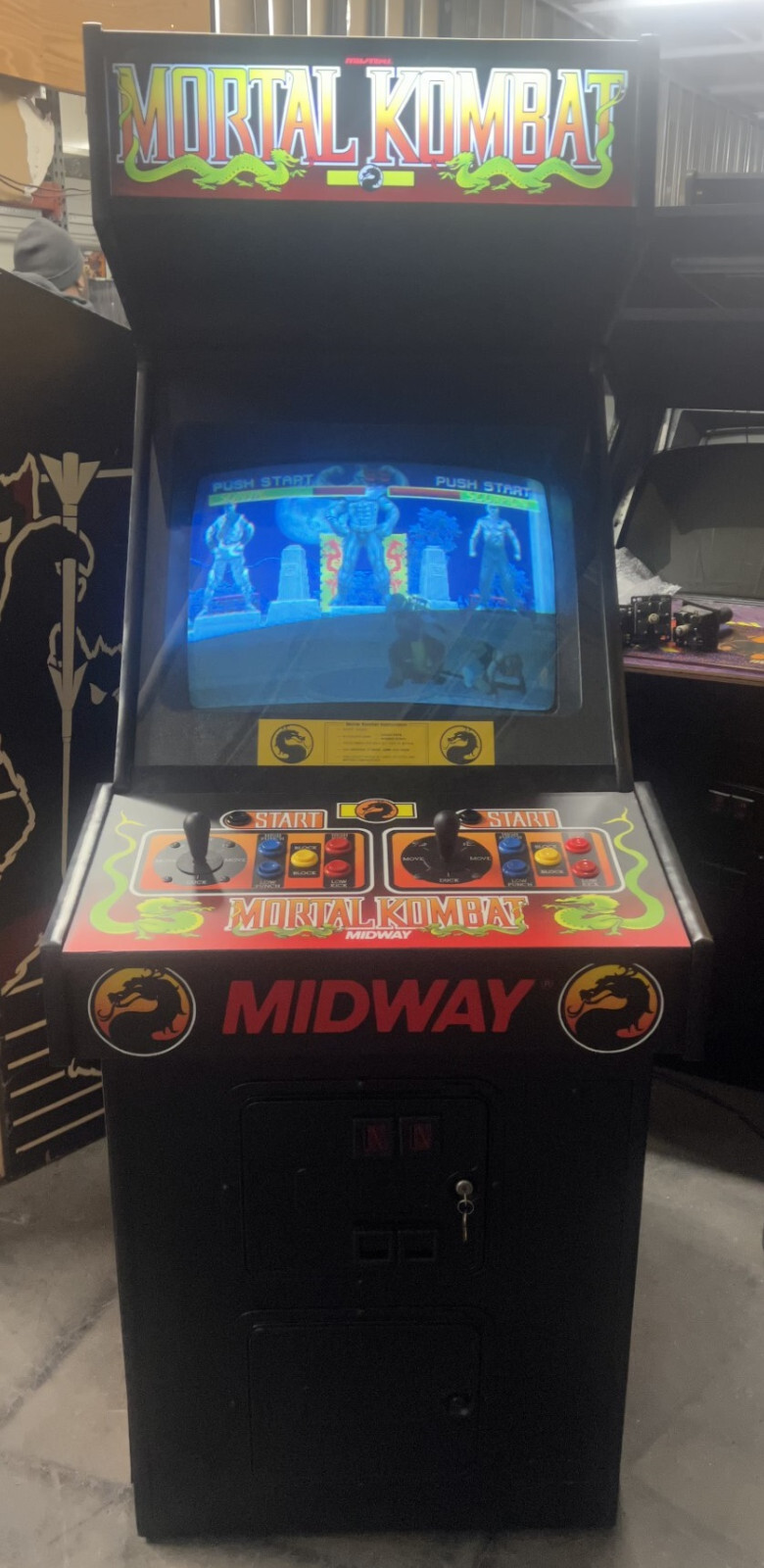 MORTAL KOMBAT ARCADE MACHINE by MIDWAY 1992 | eBay