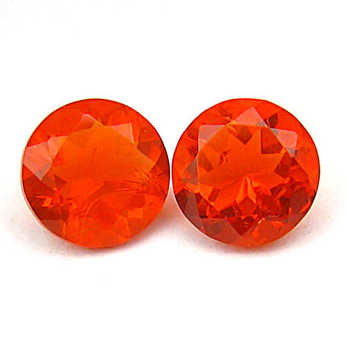 0.68Ct MATCHING PAIR ! STUNNING FIRE NATURAL RED MEXICAN FIRE OPAL | eBay