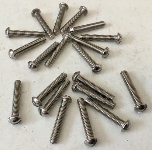 2Ba x 1” STAINLESS STEEL SLOTTED ROUND HEAD MACHINE SCREWS . BUMPER ...
