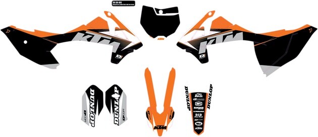 Dcor Complete Graphics Kit Cor 9 Black #20-30-105 KTM 85 SX 2018-2021 ...