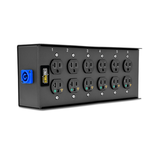 Multi-Outlet Power Distribution 12 Edison Female - Powercon Pass Thru ...