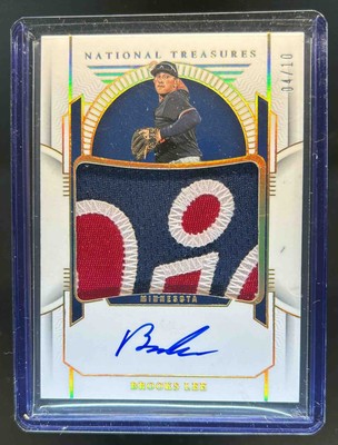 2024 National Treasures Brooks Lee Holo Gold Prospect Patch Auto ...