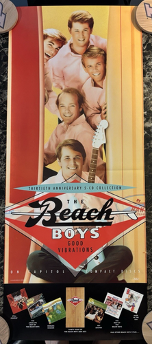 BEACH BOYS Good Vibrations Box Original 1993 Promo Poster 15 x 36 FREE ...