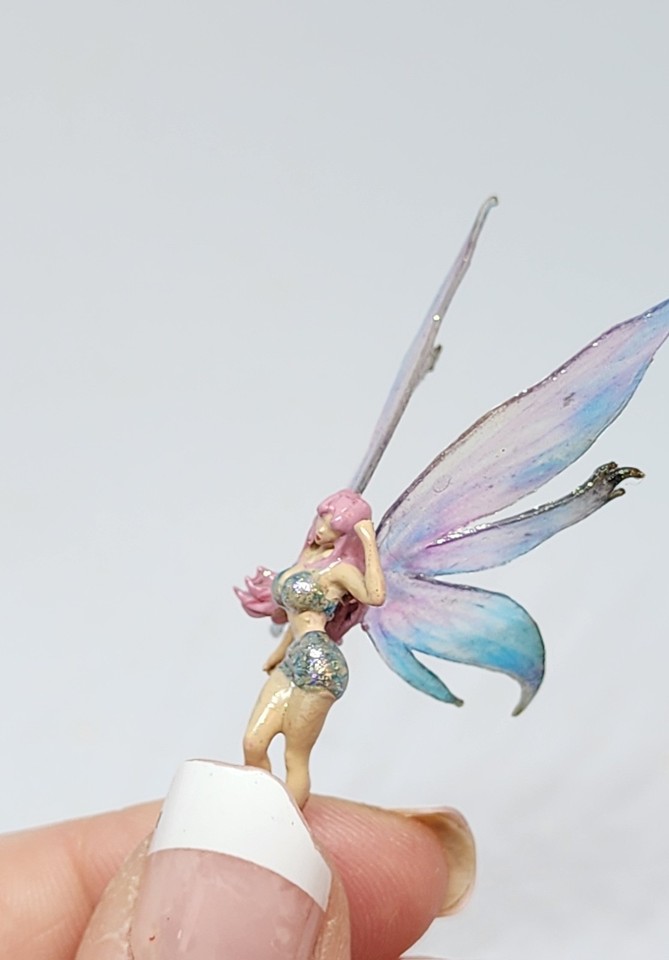 HandMade Minature Fairy Garden Figurine Fantasy Garden Butterfly Wing ...