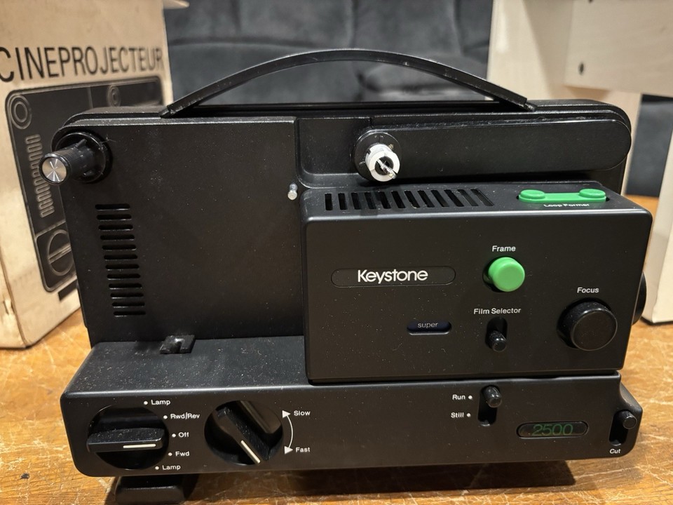 Keystone 2500 Projector Dual 8mm & Super 8 Film Varibale Speed Box | eBay