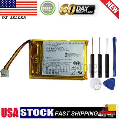 533-000121 652535 500mAh 3.7V Battery For Logitech MX Master 2 Master 3 ...