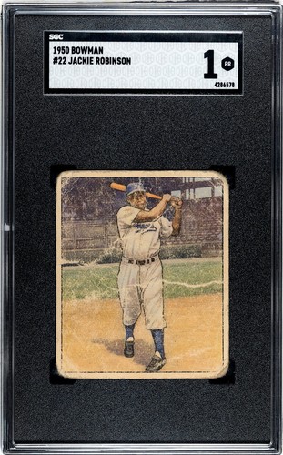 1950 Bowman JACKIE ROBINSON #22 SGC 1 Brooklyn Dodgers Authentic and ...