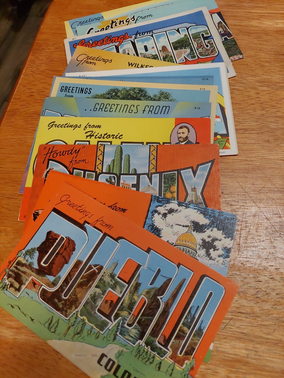 Vintage Postcards Lot of 20 Big Letters Multiple States Greetings WB ...