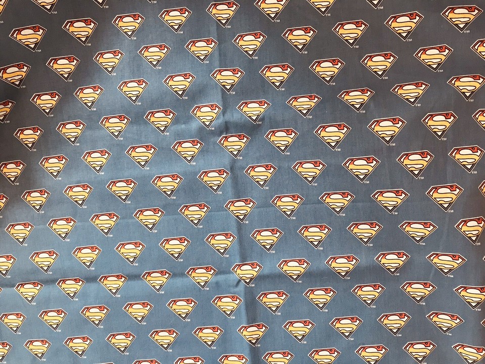 DC Comics Superman Fabric Retro Cotton Awesome Colors!!! BTHY 18”x44 ...