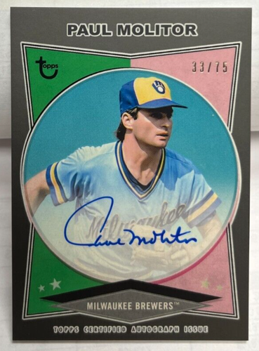 Paul Molitor 2023 Topps The Brooklyn Collection Noir Autographe Auto ...
