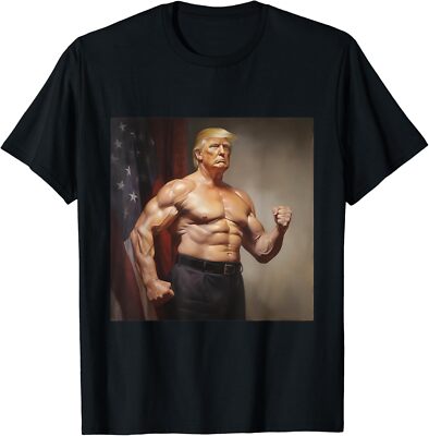Donald Trump Muscle Make America Strong T-Shirt Small, Black | eBay