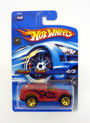 Hot Wheels Power Panel #109 WWE 4 of 5 Red Die-Cast Car 2006 | eBay