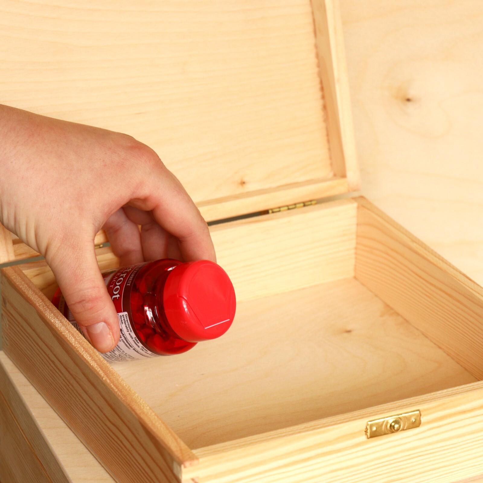 Wooden Plain Gift Boxes Chests Storage with Lid And Locking Clasp/ FREE ...