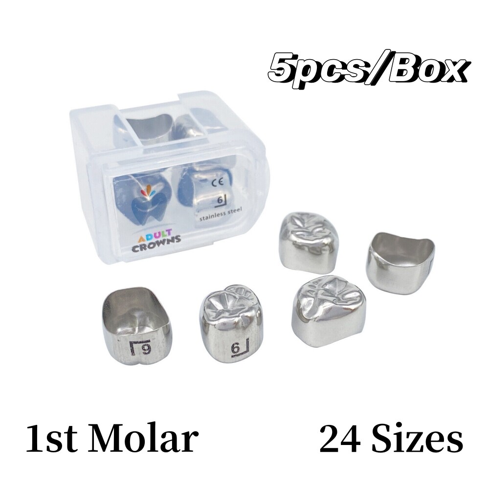 Dental Adult Permanent Molar Crowns Stainless Steel Preformed Crowns ...