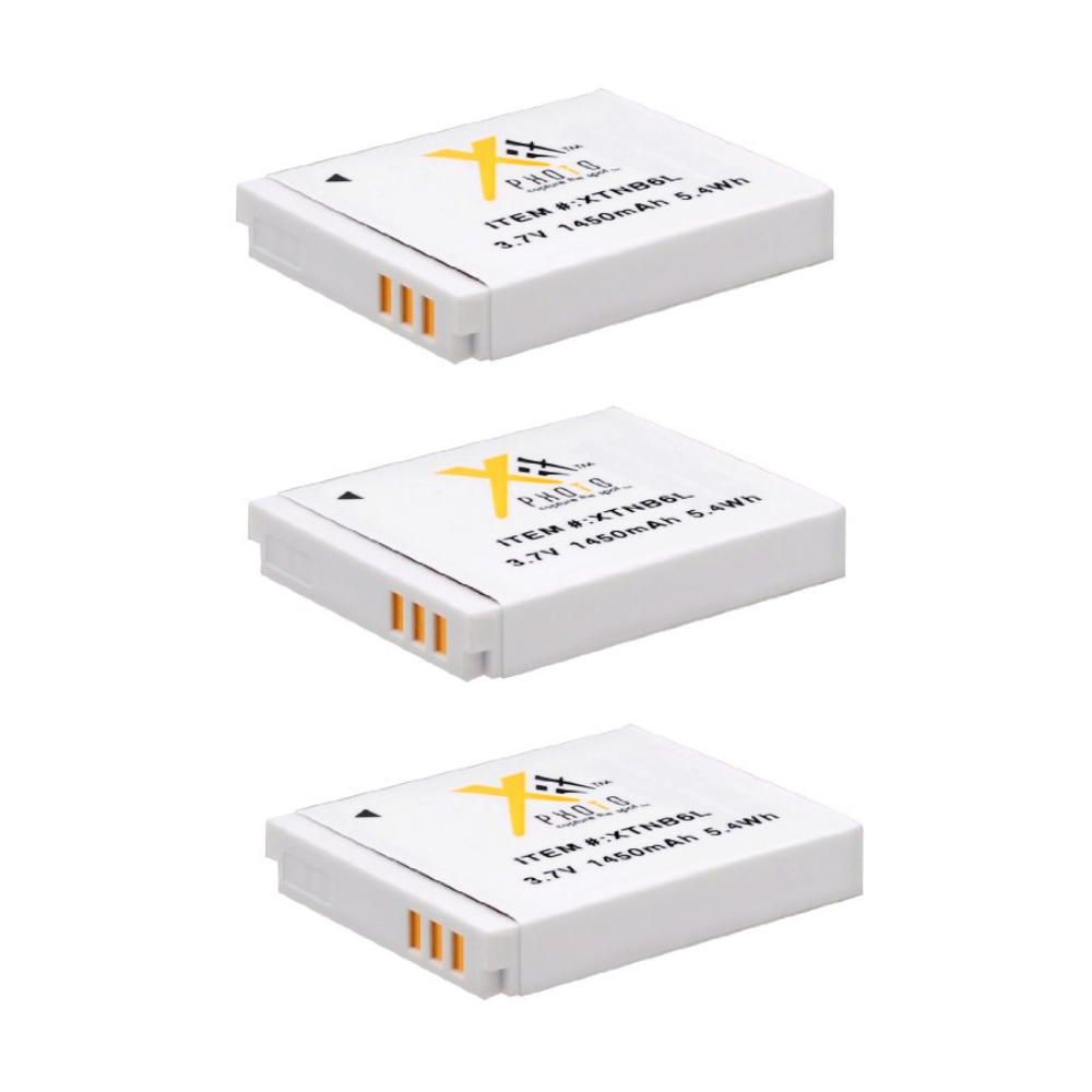 3X Pack NB-6L Battery for Canon PowerShot SX280 HS, SX500 IS, SX510 HS ...