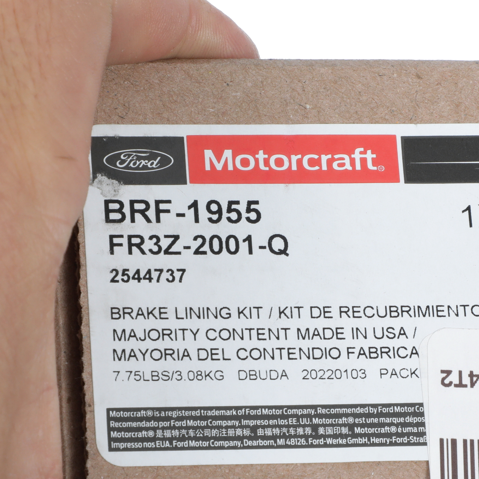 NEW OEM Ford Brake Disc Pad Lining Kit Genuine Ford Part Number FR3Z ...