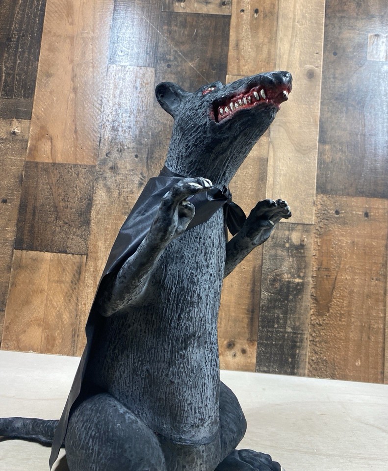 Vintage 16" Large Rubber Rat Halloween Scary Prop Decor Made in Sri ...
