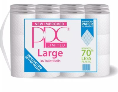 144 Rolls PPC Large Toilet Roll 2ply Toilet Roll Quilted Tissue | eBay UK