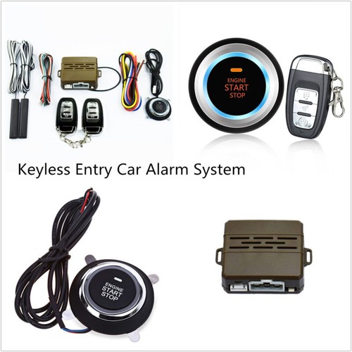 12V Vehicle Alarm System Keyless Entry Push Button Ignition Remote ...