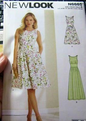 NEW LOOK LADIES DRESS SIZES 4-16 BRAND NEW PATTERN NO. 6665 | eBay ...