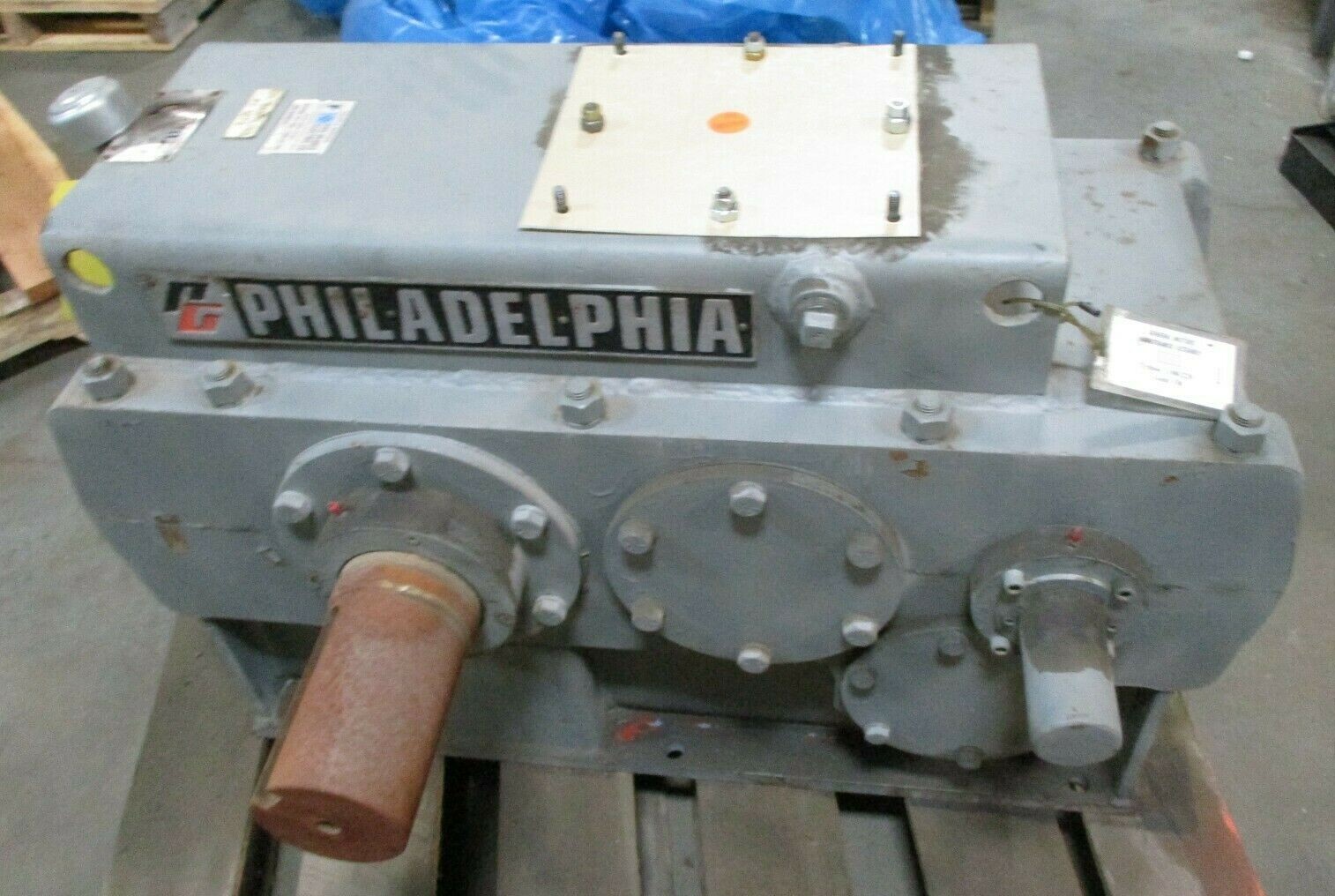 Philadelphia Gear Size Type 95HP H.P. Rating 7.3 Ratio 129.7-1 Reducer ...