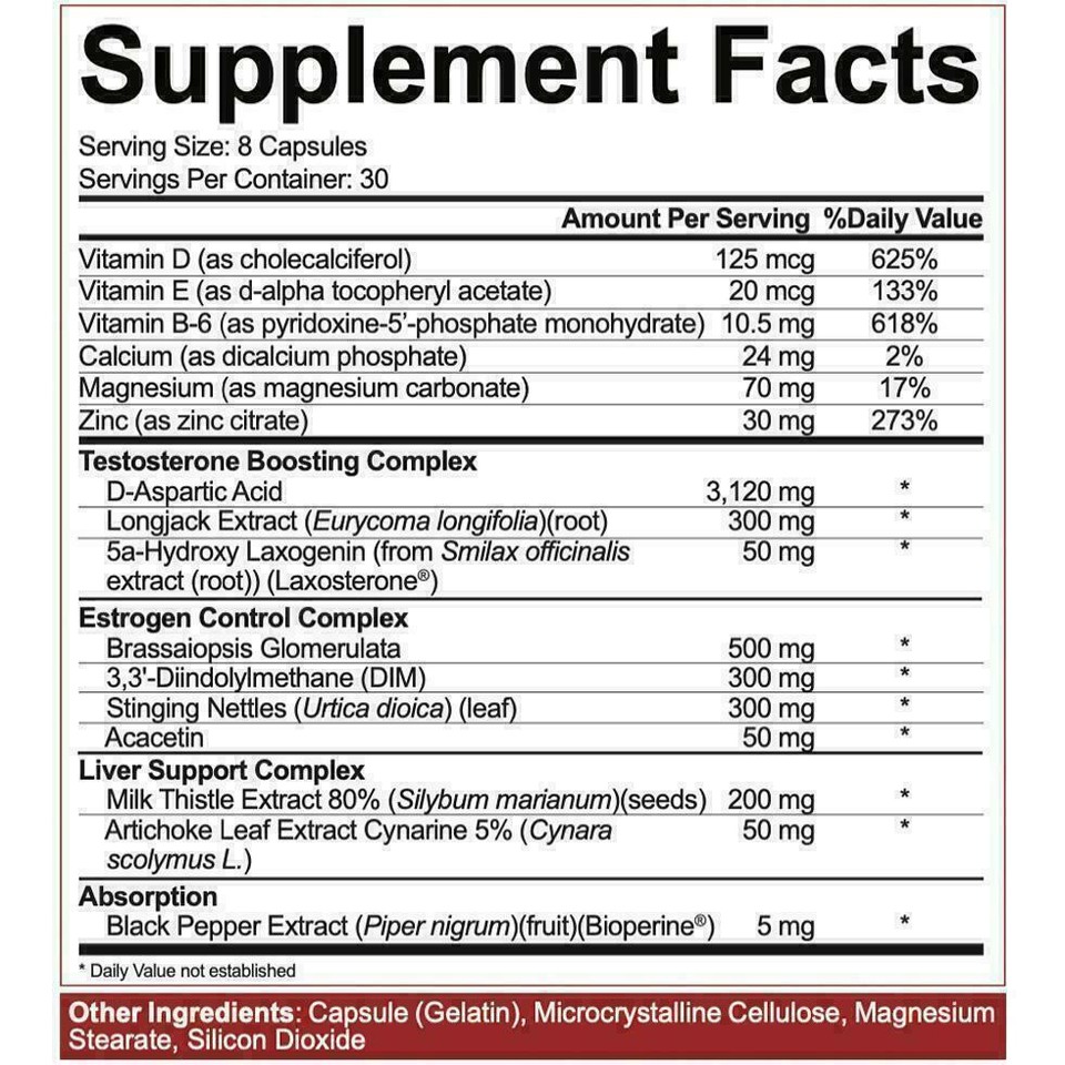 5% Nutrition POST GEAR Post Cycle Therapy 240 caps TEST BOOSTER ...