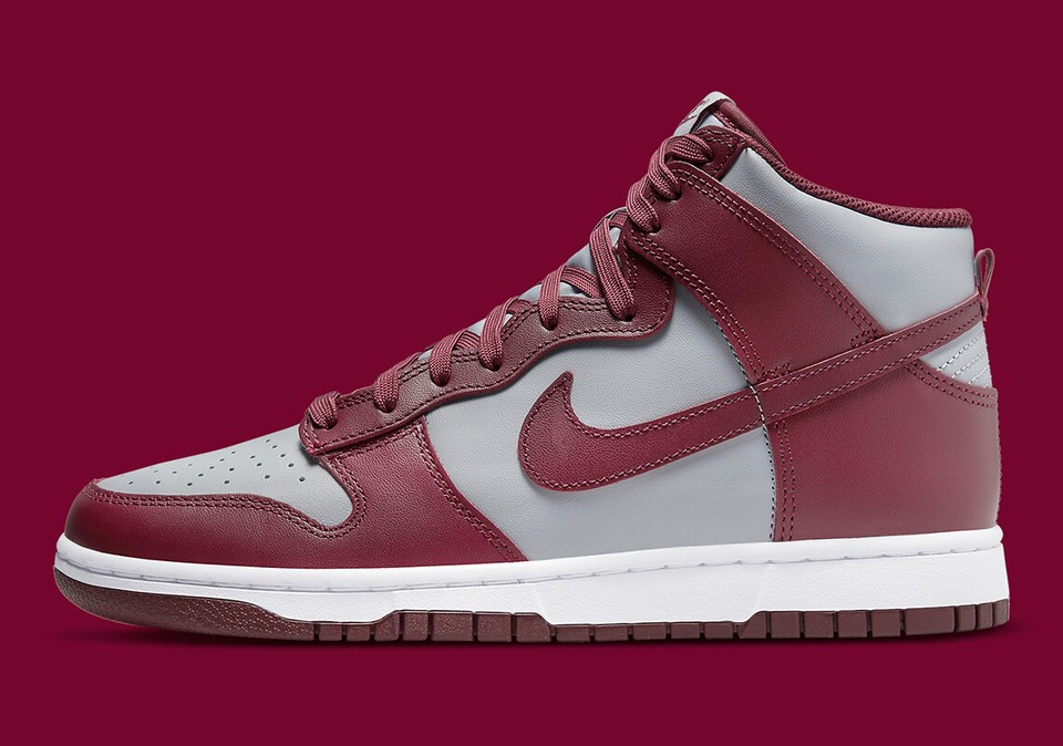 Nike Dunk High Retro Dark Beetroot Maroon Red Grey DD1399-600 Men's Hi ...