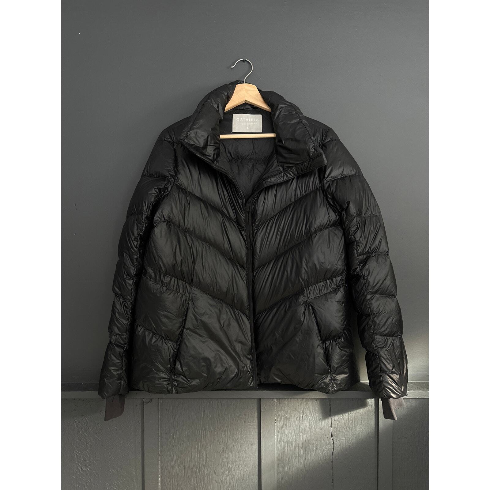 Athleta Lofty Goose Down Puffer Jacket Black Size Sma… - Gem