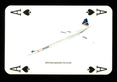 1 x playing card BA BAC/Aerospatiale Concorde - Ace of Spades S23 | eBay UK