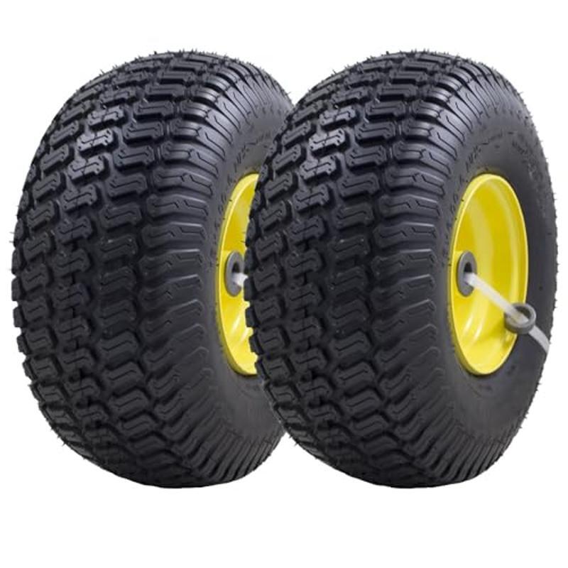 2 Pack 15x6.00-6 Front Tire Assembly John Deere Mowers Multi-Trac Tread ...