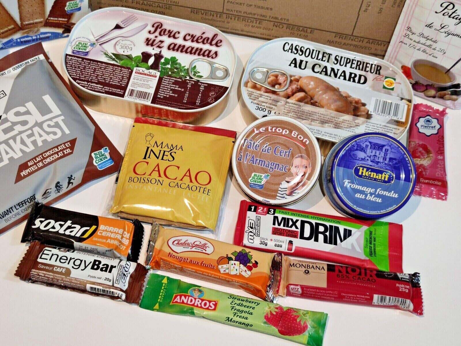 French 24 Hours RCIR Ration Pack Ready Eat MRE Camping meal 2024 / 2025 ...