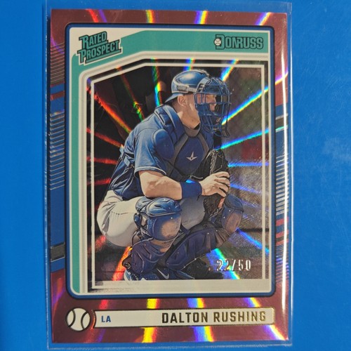 2024 Donruss Dalton Rushing #191 Pink Holo Lazer Rookie Prospect 22/50 ...