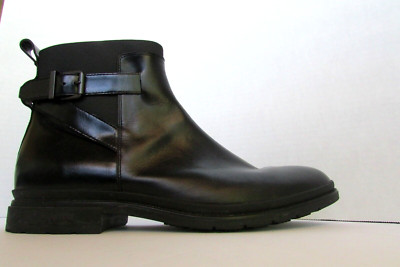 Clarks Black Leather SIDE ZIP ANKLE DRESS BOOTS-SZ 12 M-NWOB | eBay
